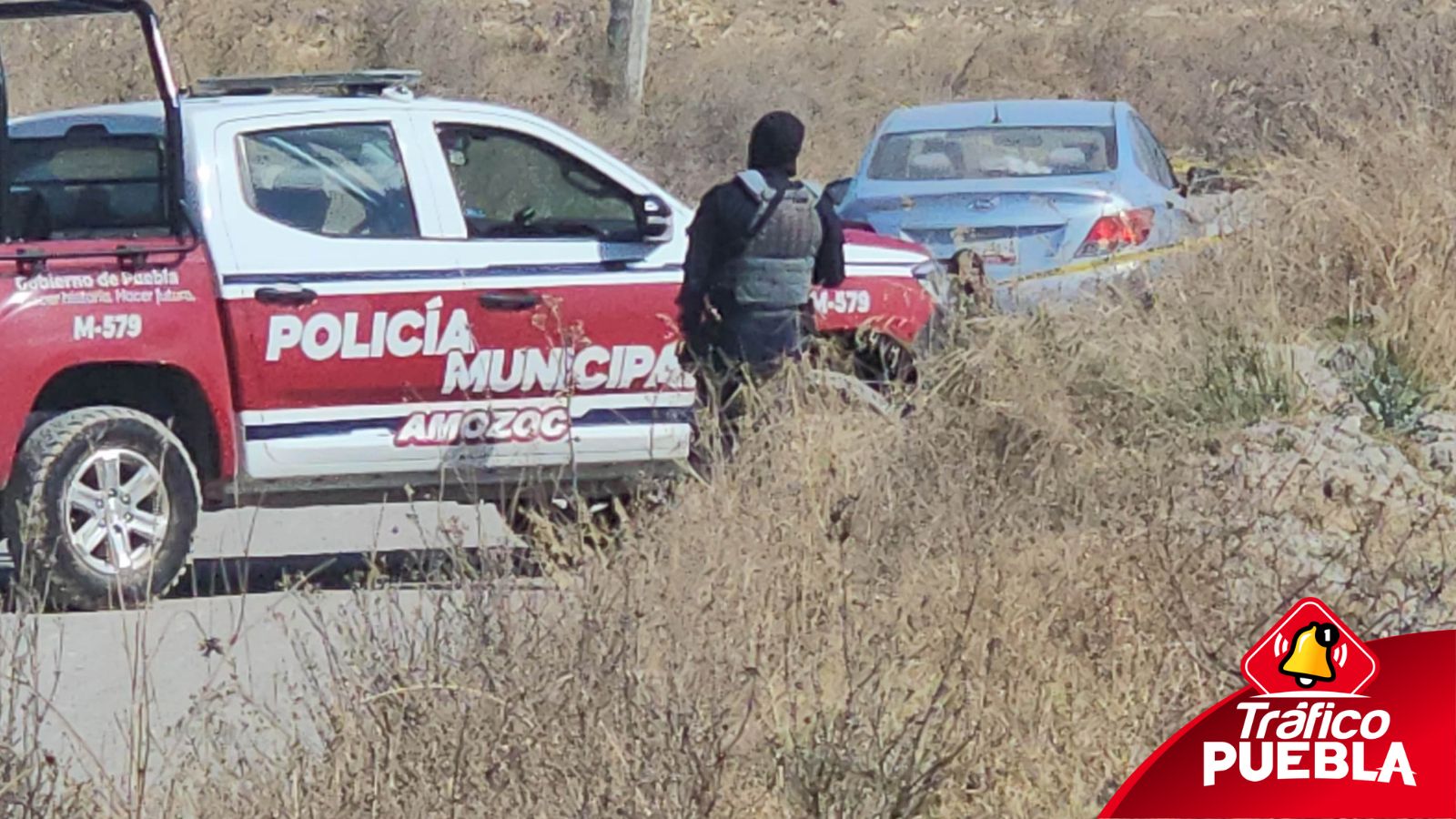 Encuentran a mujer sin vida con huellas de violencia dentro de su vehículo en Amozoc