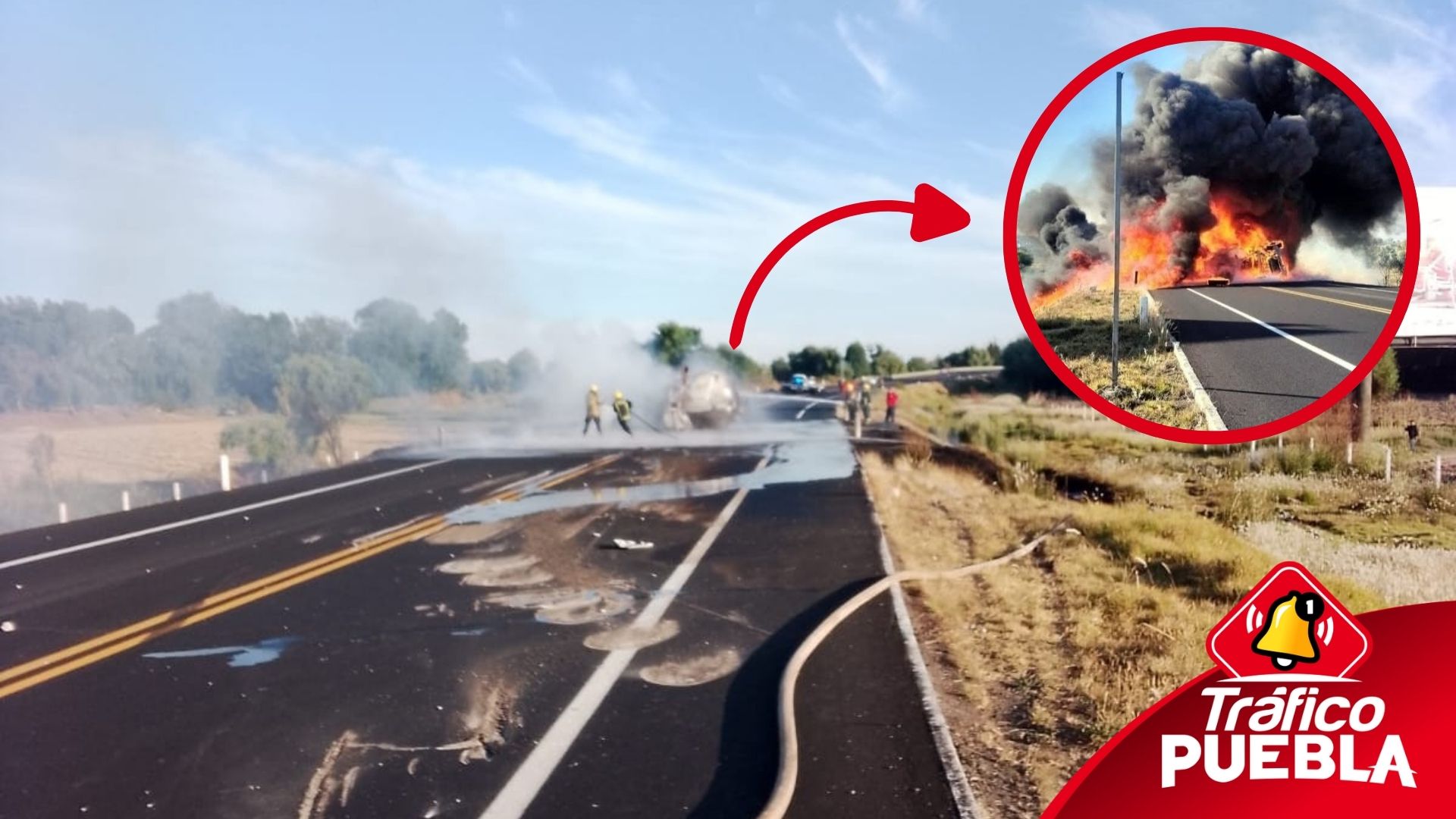 Explosión de pipa de gas tras volcadura en la autopista Tlaxcala-Puebla provoca cierre total de ...